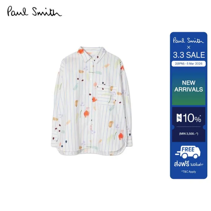 Paul Smith เสื้อเชิ้ตผู้หญิง รุ่น W2R-357BC-V31441-02 สี Off-White ...