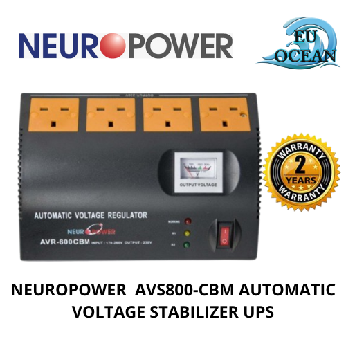 NEUROPOWER AVS800-CBM 4 Socket 800VA AVR AUTOMATIC VOLTAGE REGULATOR ...