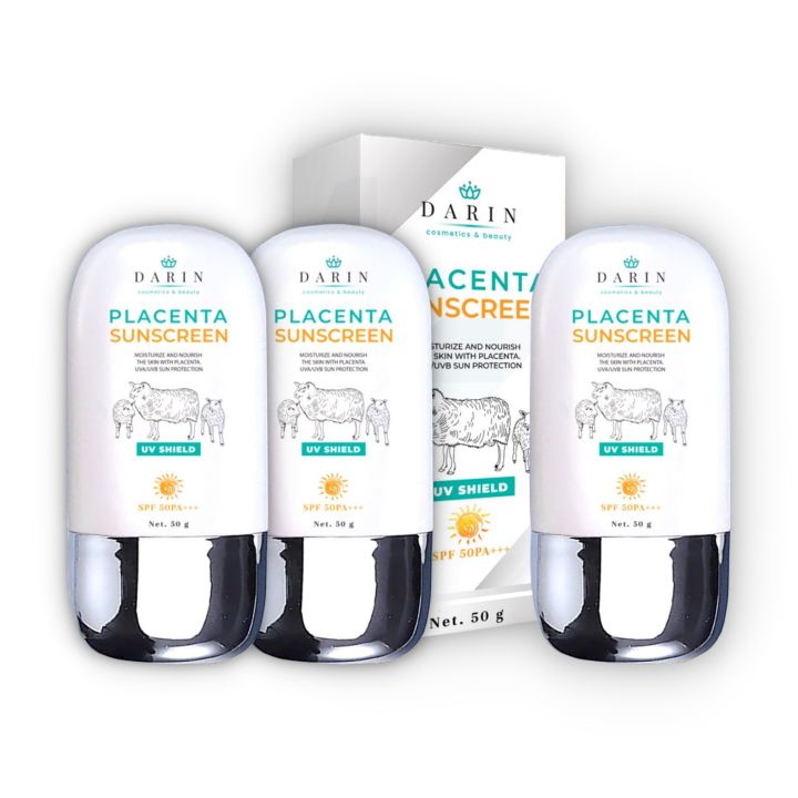 แพ็ค3 ครีมกันแดดรกแกะดาริน DARIN Placenta Sunscreen สารสกัดนำเข้าจาก ...