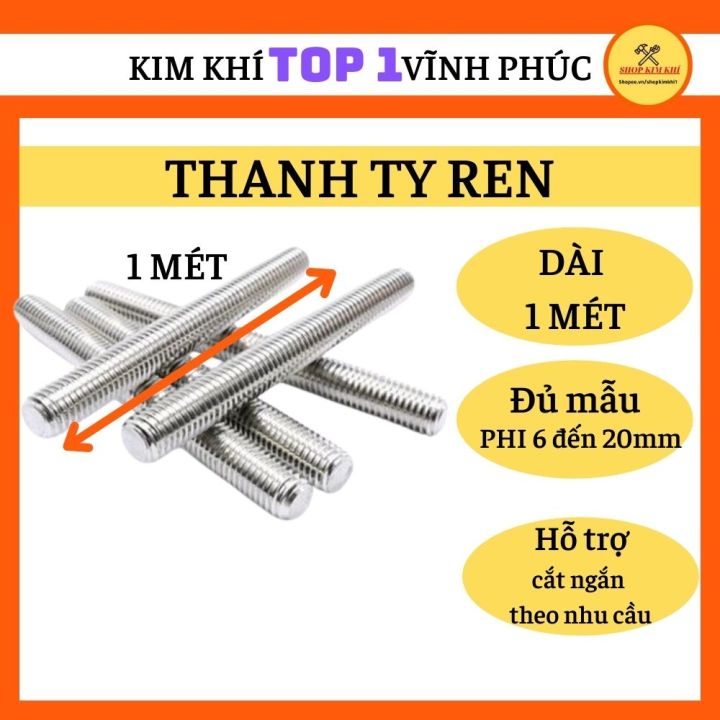 Thanh ren ty treo ren M6,8,10,12, 14,16, 18, 20mm | Lazada.vn