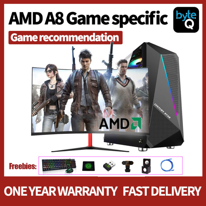 PC Set Gaming Desktop Computer Set AMD Quad Core A8 7680 Up to 3.8GHZ ...