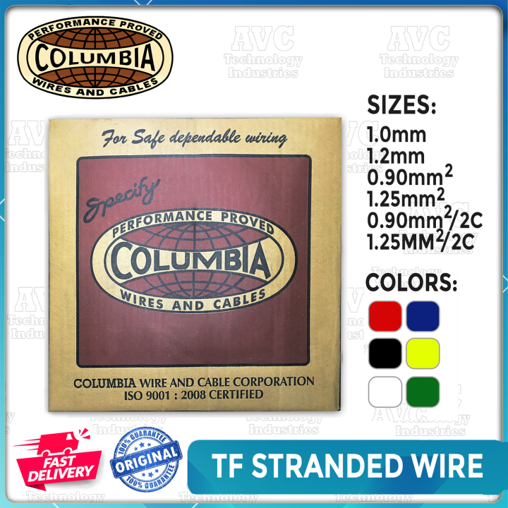 COLUMBIA TF Stranded Wire Available Colors Red Blue Black Yellow White ...
