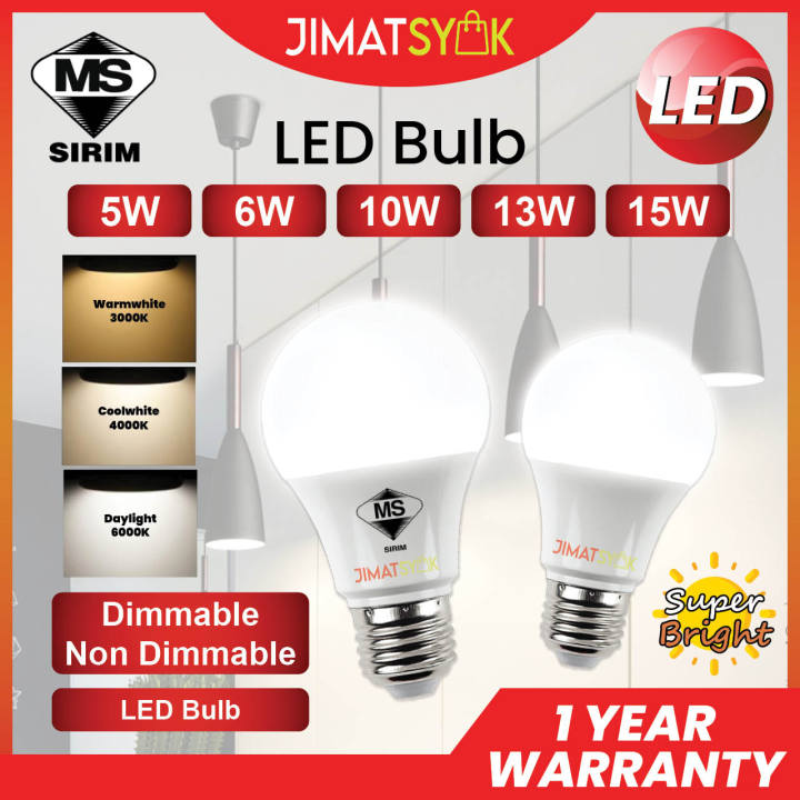 LED BULB E27 A60 A70 LED 6W 10W 13W NonSirim 5W 10W 15W LED Bulb Daylight Warmwhite Coolwhite ...