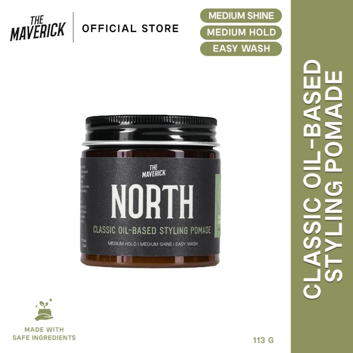 North Classic Oil-based Styling Pomade by The Maverick | Lazada PH