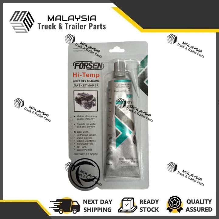 FORSEN HI-TEMP RTV SILICON GASKET GUM/MARKER (100% SILICON RUBBER) GREY ...