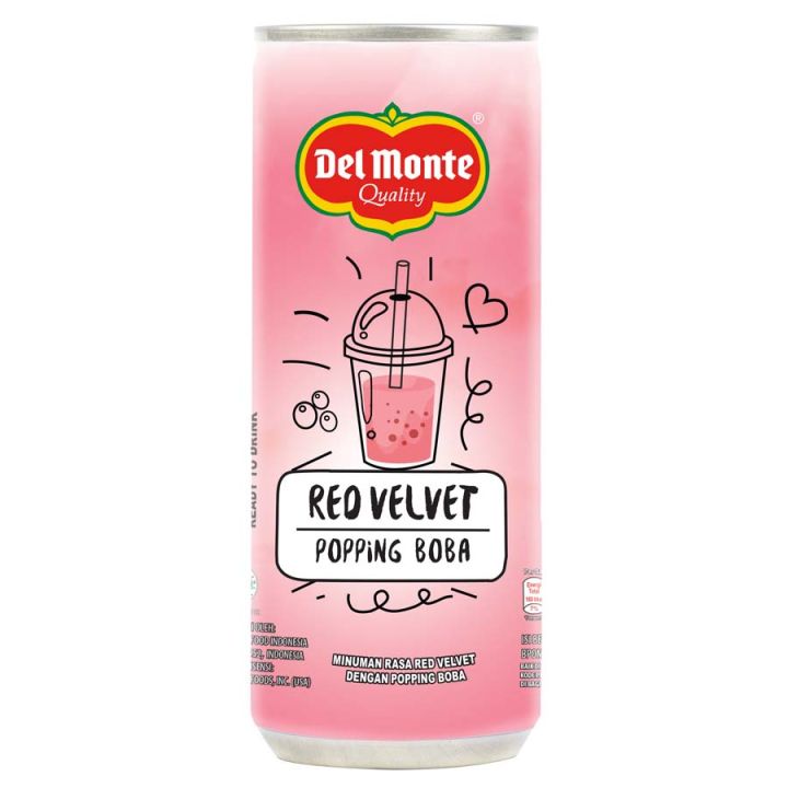 Del Monte RTD Red Velvet 240ml (Boba) | Lazada Indonesia