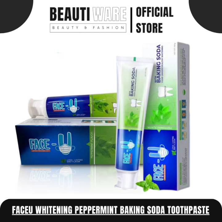 FACEU Whitening Peppermint Baking Soda Toothpaste Food Graded Healthy ...