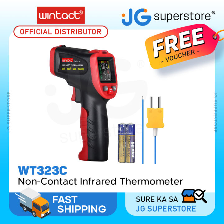 Wintact by Benetech Non-Contact Infrared Thermometer Digital Thermal Scanner with K-Type ...