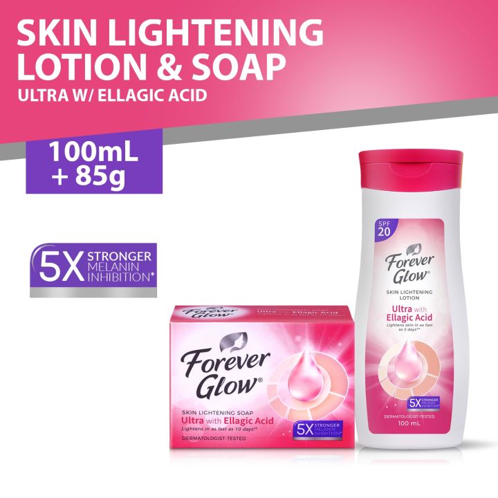 Forever Glow Ultra with Ellagic Acid Skin Lightening Lotion 100 ml and ...