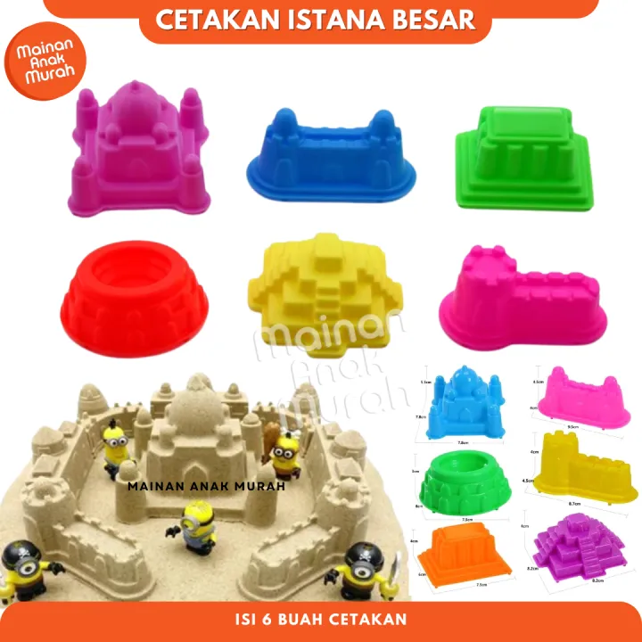 Cetakan Istana Kastil Besar Pasir Ajaib / Castle Bangunan Mainan Pasir ...