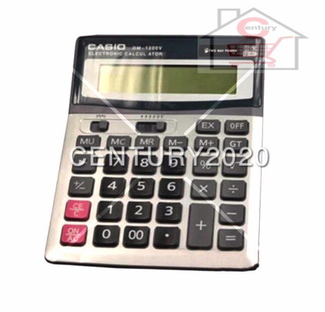 CASIO Standard Calculator Electronics Calculators with Big Button 12 Digit DM-1200V | Lazada