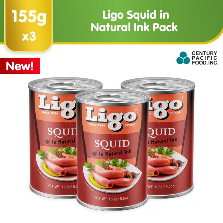 Ligo Squid in Natural Ink 155g (Pack of 3) | Lazada PH