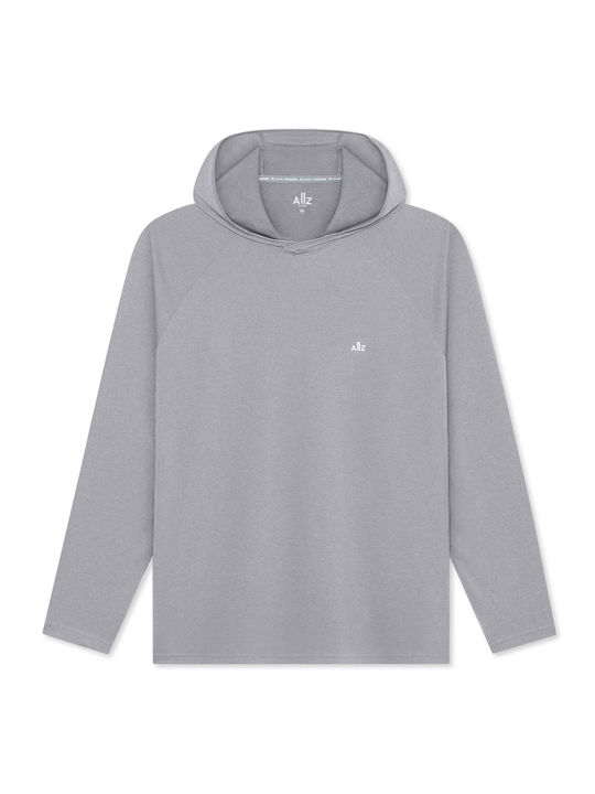 AIIZ (เอ ทู แซด) - เสื้อแอคทีฟผู้ชายสวมหัวแขนยาวมีฮู้ด ผ้าทอลายมูลิเน่ ...