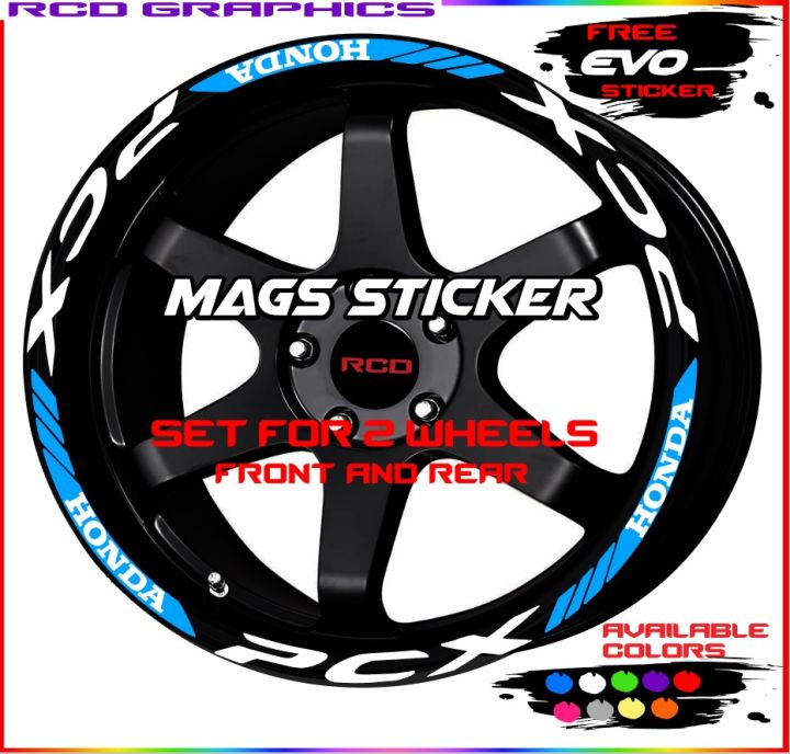 Honda PCX mags sticker set front and rear | Lazada PH
