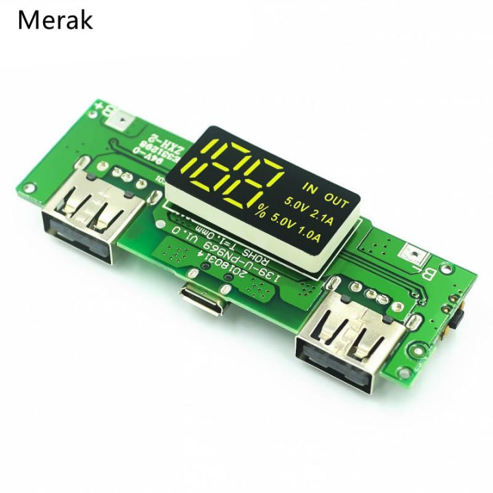 LED Dual USB 5V 2.4A 2A 1A Micro/Type-C USB 18650 Charging Module ...