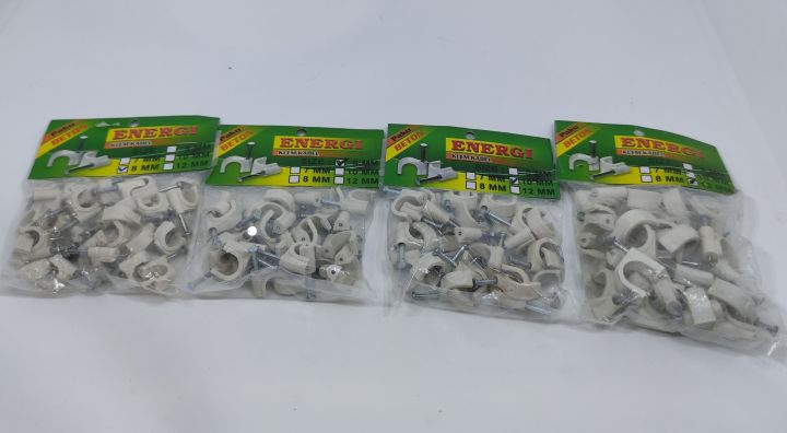 Paku Klem ENERGI / Klem Kabel / Paku Beton 8 9 10 12 mm / Cable Clamp ...