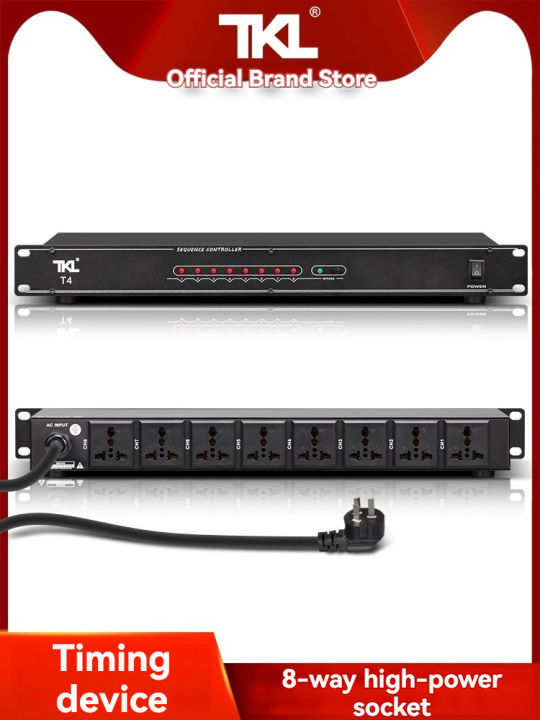 TKL audio power sequencer with 8-channel filtering intelligent professional amplifier stage high ...