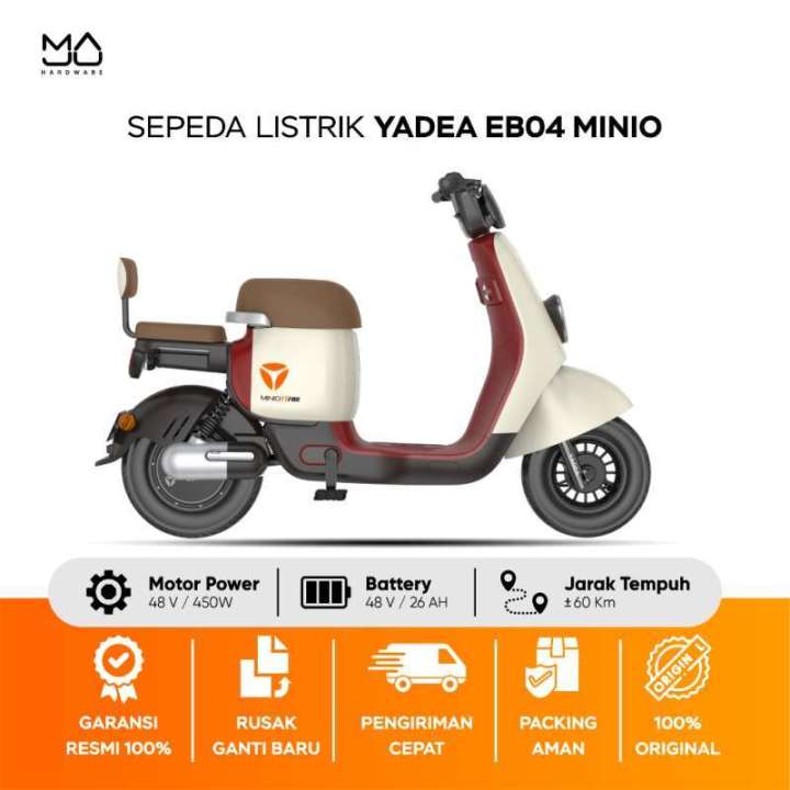 Sepeda Listrik YADEA EB04 MINIO 400 Watt Baterai 48v26Ah - Garansi Resmi | Lazada Indonesia