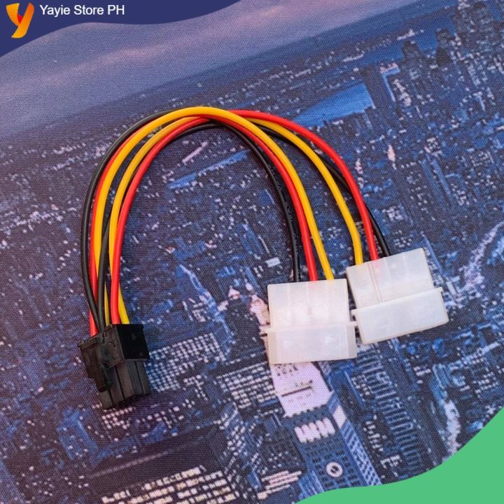 2 IDE Dual 4pin Molex IDE Male to 6 Pin Female PCI-E Y Molex IDE Power Cable Adapter Connector ...