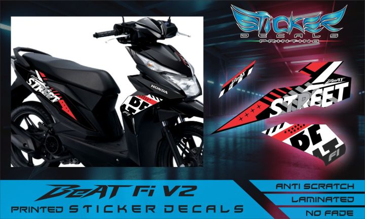 (BeatStreet1) honda BEAT fi V2 Sticker Decals | Lazada PH