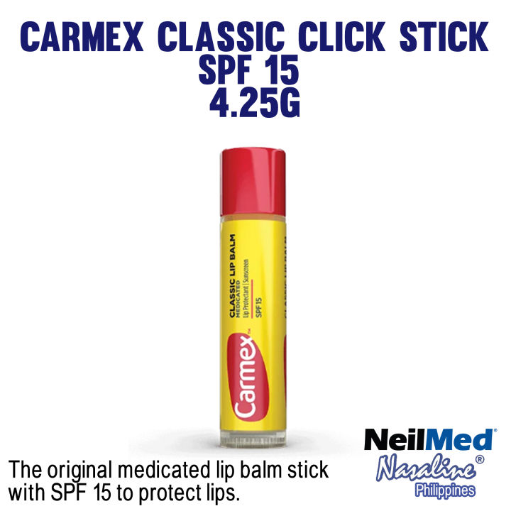 Carmex Classic Click Stick Lip Balm - Original Flavor with SPF15 4.25g ...
