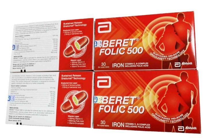 IBERET FOLIC 500 30S IRON REPLACEMENT | Lazada