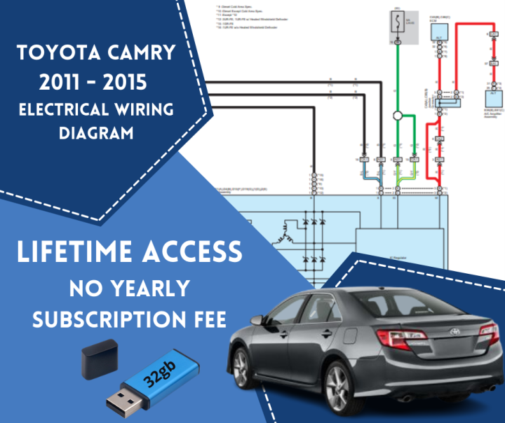 Camry 2011 to 2015 Complete Electrical Wiring Diagram All System Toyota ...