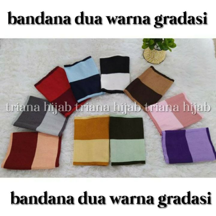 CIPUT RAJUT INNER BANDANA DUA WARNA GRADASI | Lazada Indonesia