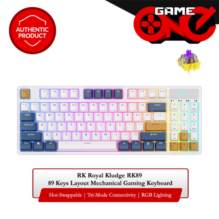 RK Royal Kludge RK89 TKL Tri-Mode Hot-Swappable Wireless Mechanical ...