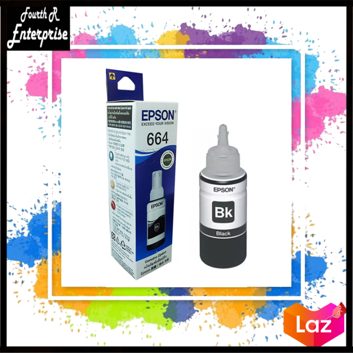 Epson 664 T664 Black Original ink bottle 70ml | Lazada PH