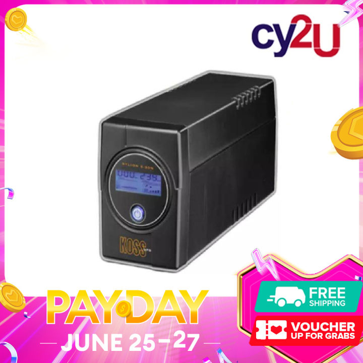 KOSS SYLION S850EU 850VA Touch Screen UPS Uninterruptible Power Supply ...