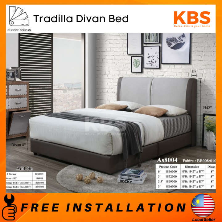 (FREE Installation+Shipping) KBS Kadiza Divan + Headboard Fabirc ...
