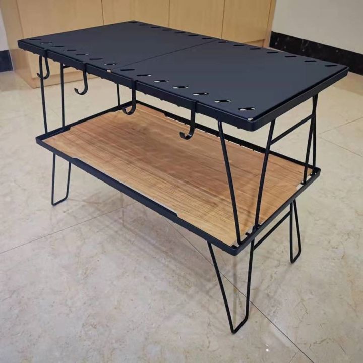 Outdoor Folding Mesh Table Multifunctional Folding Picnic Camping ...