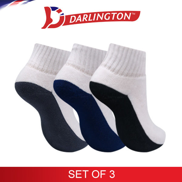 Darlington Kids’ Thick Cotton Anklet Socks 7A0731 – Set of 3 | Lazada PH
