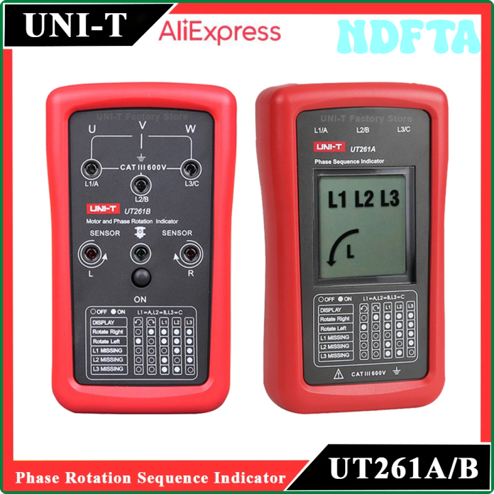 NDFTA UNI-T UT261A 3 Phase Sequence Indicator Portable UT261B Motor and ...