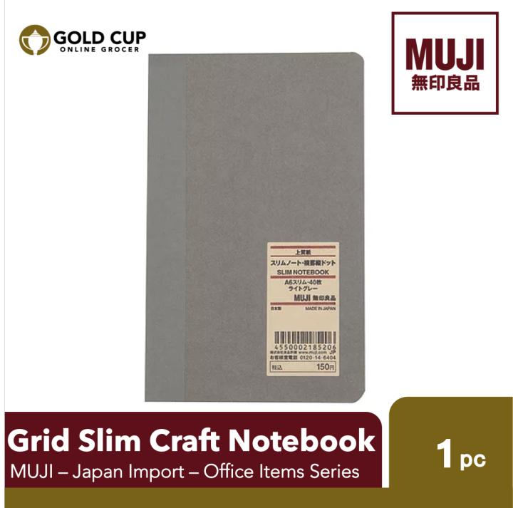 MUJI Grid Slim Craft Notebook | Lazada PH