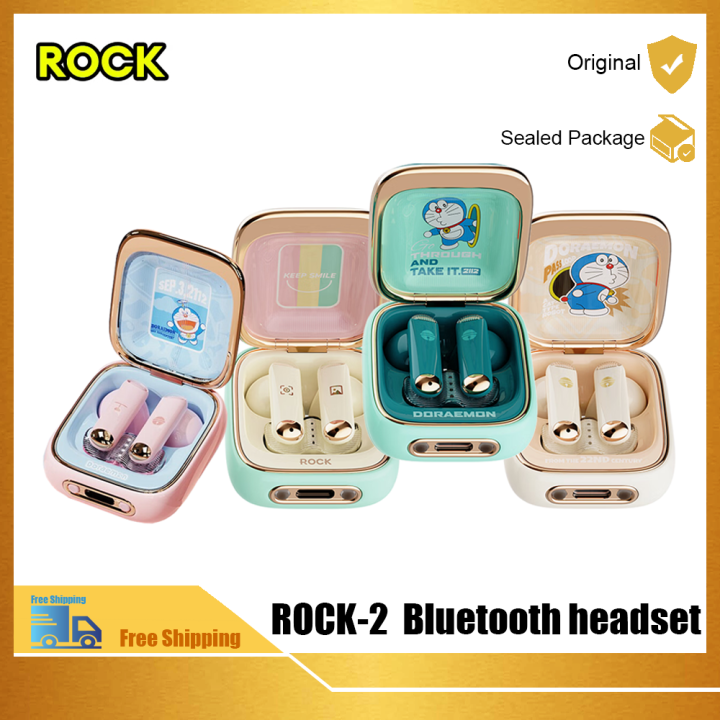 ROCK-2 Doraemon Bluetooth headset TWS Long life robot cat wireless ...