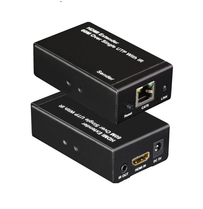 🔥Hot!!🔥 Long Distance HDMI Extender 60m Unlimited Network over single ...