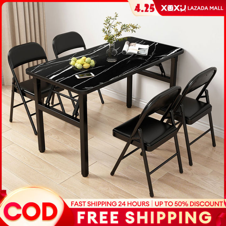 XUXU Meja Lipat No Need Install Folding Table Home Office Dining Table ...