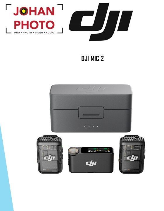 DJI Mic 2 2-Person Compact Digital Wireless Microphone System/Recorder for Camera & Smartphone ...