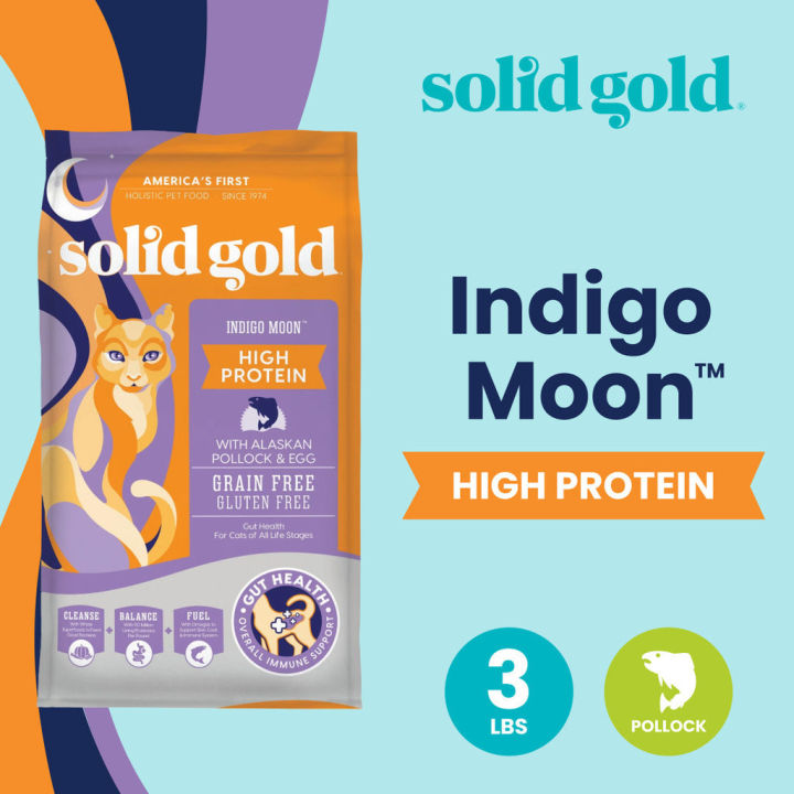 Solid Gold Food Indigo Moon With Alaskan Pollock & Egg (Grain Free) - High Protein 3LB | Lazada PH