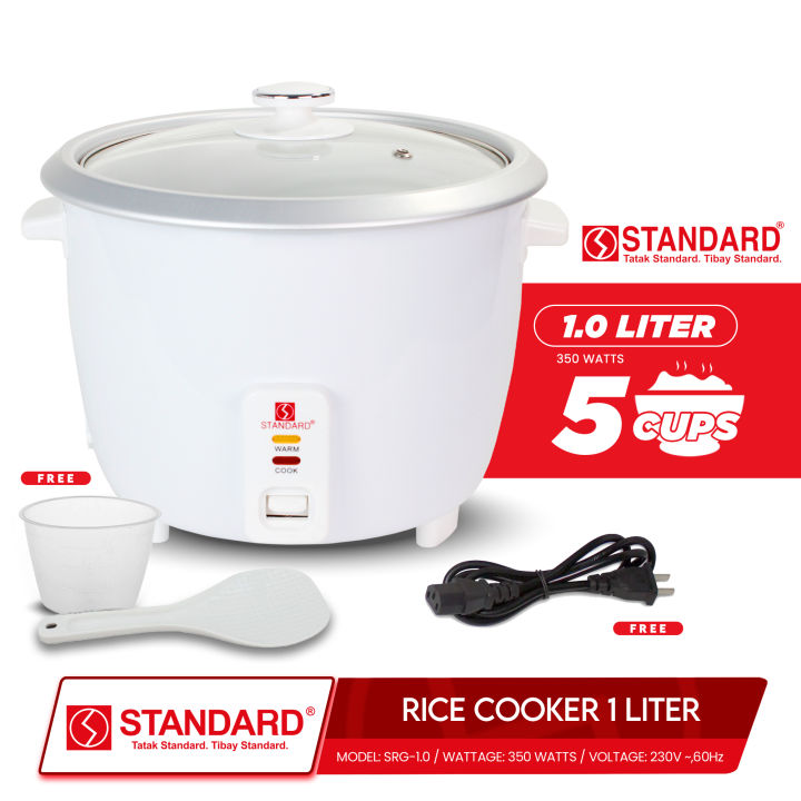 Standard Rice Cooker 1.0 Liters 5 Cups Rice 400W | Lazada PH
