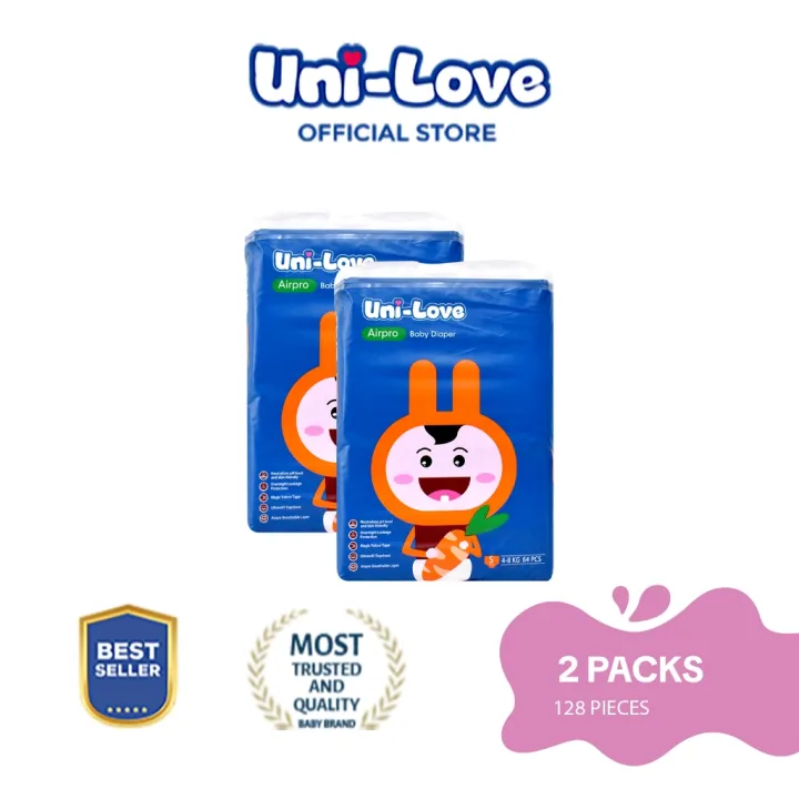 Uni-Love Airpro Baby Diaper 64's (Small) Pack of 2 | Lazada PH
