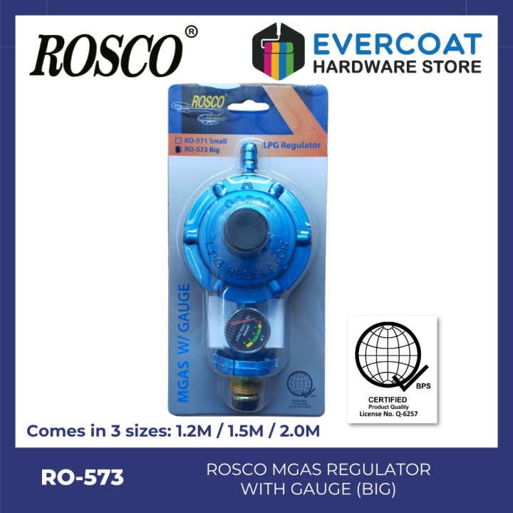 RO-573 Rosco MGAS Regulator with Gauge (Big), (De Roskas) BPS Certified ...