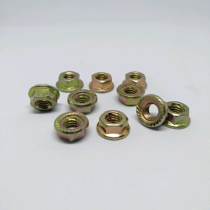 MUR FLANGE KUNING M8 KUNCI 12 / MUR TOPI KUNING M8 / NUT KUNING M8 ...