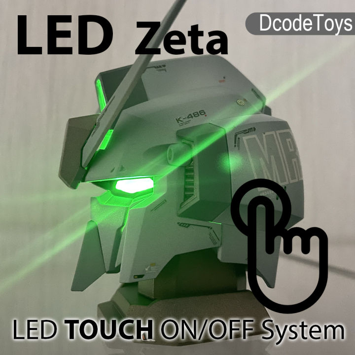 BANDAI Exceed Model Zeta Head / add on LED touch USB or Battery set ...