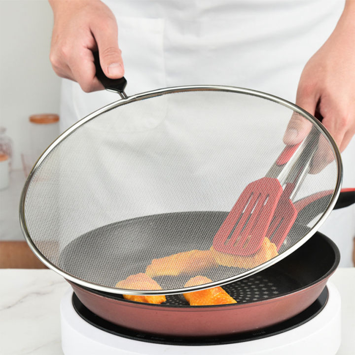 Stainless Steel Grease Splatter Guard Specialty Tools Frying Pan ...