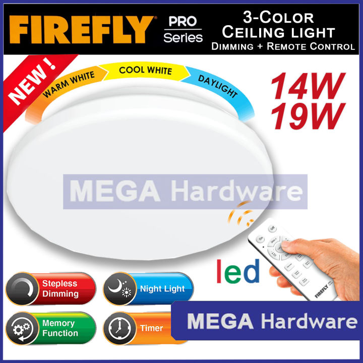 Firefly Pro-Series 3-Color (Daylight/Cool White/Warm White) Ceiling ...