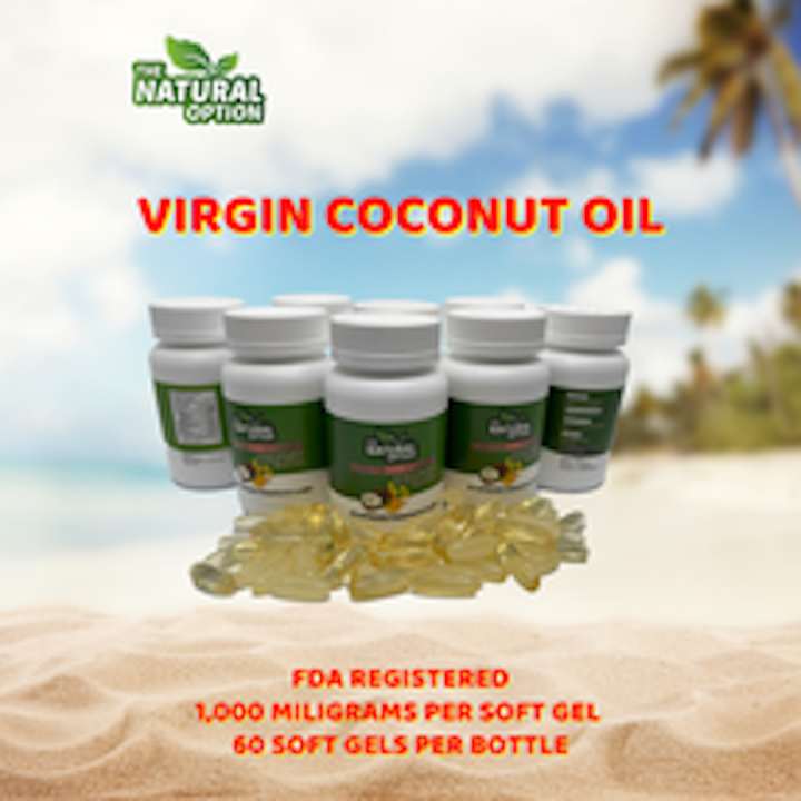 THE NATURAL OPTION Virgin Coconut Oil (VCO) in Softgel Capsules, 1000 ...