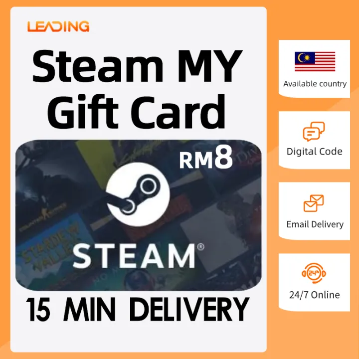 Steam Wallet Code MY RM8⚡Steam Gift Card⚡Steam Game Recharge Purchase⚡Available country(Account ...